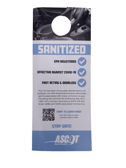 Ascot ASCHT Disinfectant System Hang Tag (100 Pack) | Best Distributing,LLC