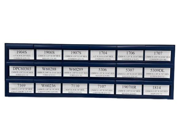 Ascot 18D Lug Nut Metal Storage Cabinet & 360 Lug Nuts | Best ...